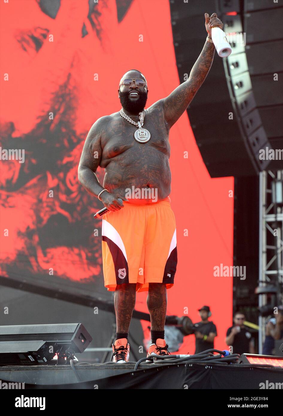 Miami - FL - 20210725 Rick Ross and Lil Tjay performs during Rolling ...