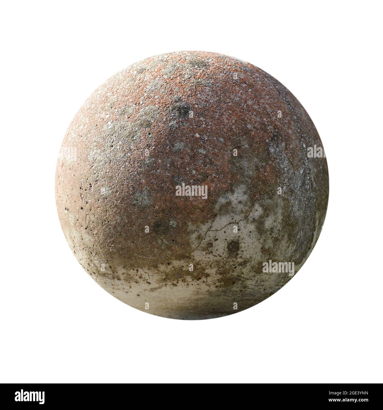 Stone ball isolated on white background Stock Photo - Alamy