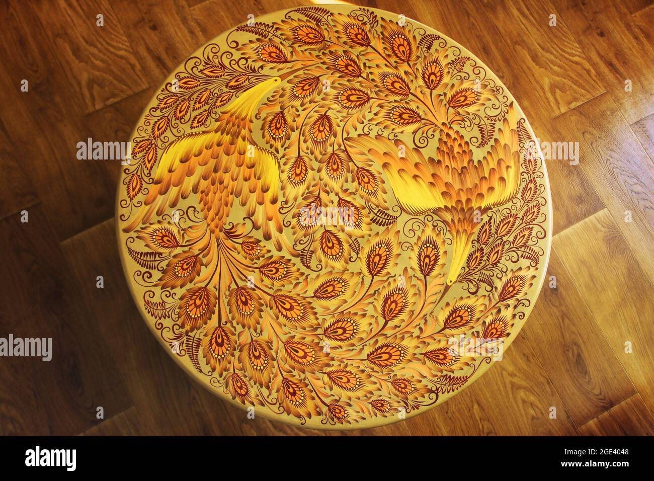 Beautiful wooden table. View from above Stock Photo - Alamy