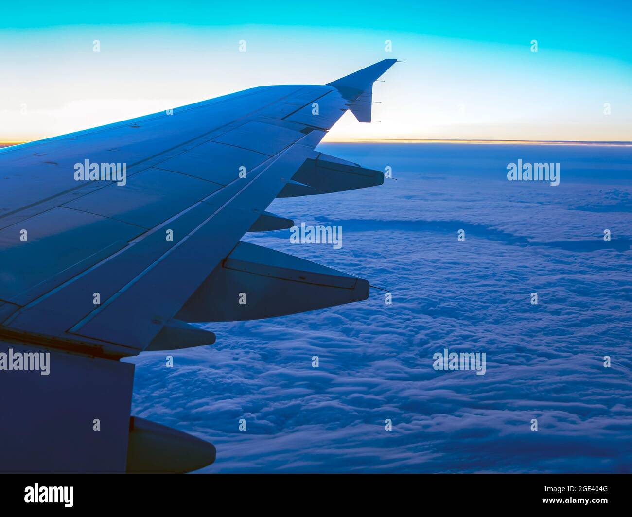 Aerial view above the dark clouds and sky, Inspiration concept ...