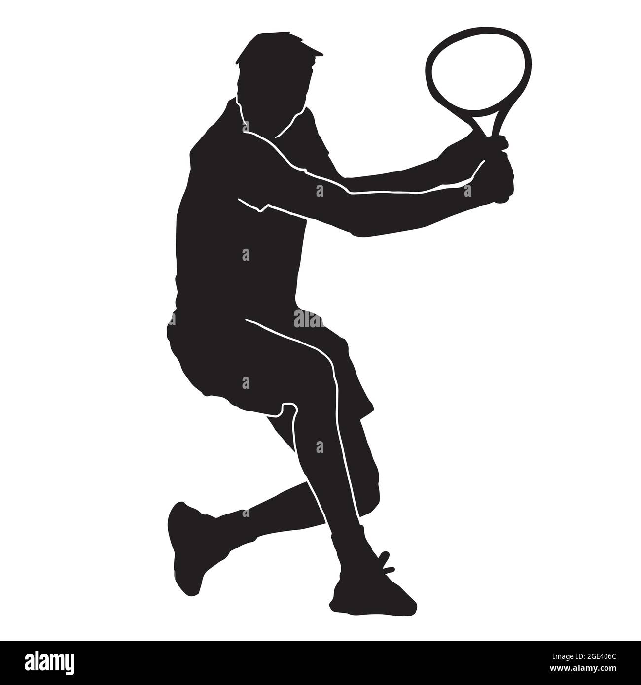 Full Length Forehand Tennis Stock Vector Images - Alamy