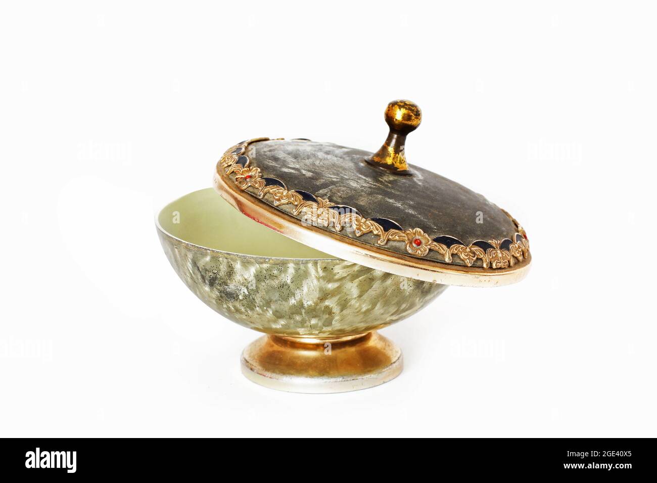 Expensive vase with a lid on a white background. Luxury decor Stock ...