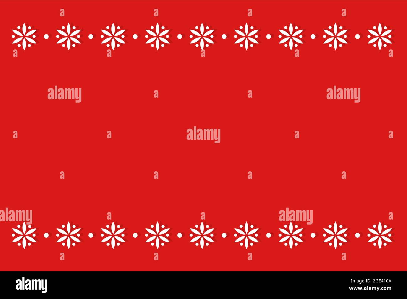 Winter snowflakes border, Christmas red card background. Vector ...