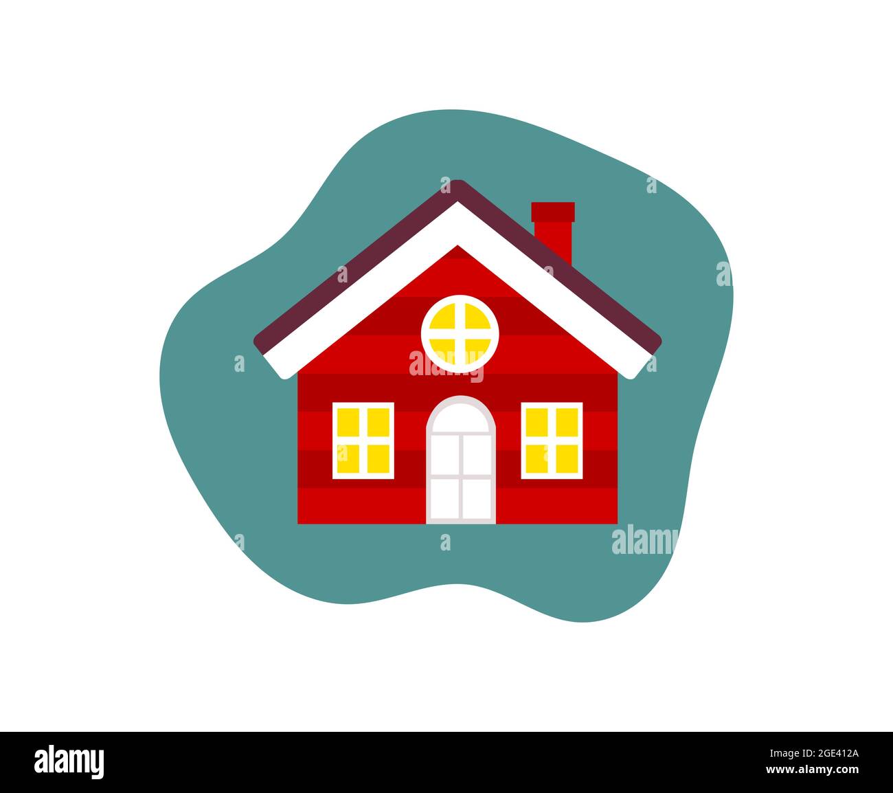 Little red house. Vector illustration Stock Vector Image & Art - Alamy