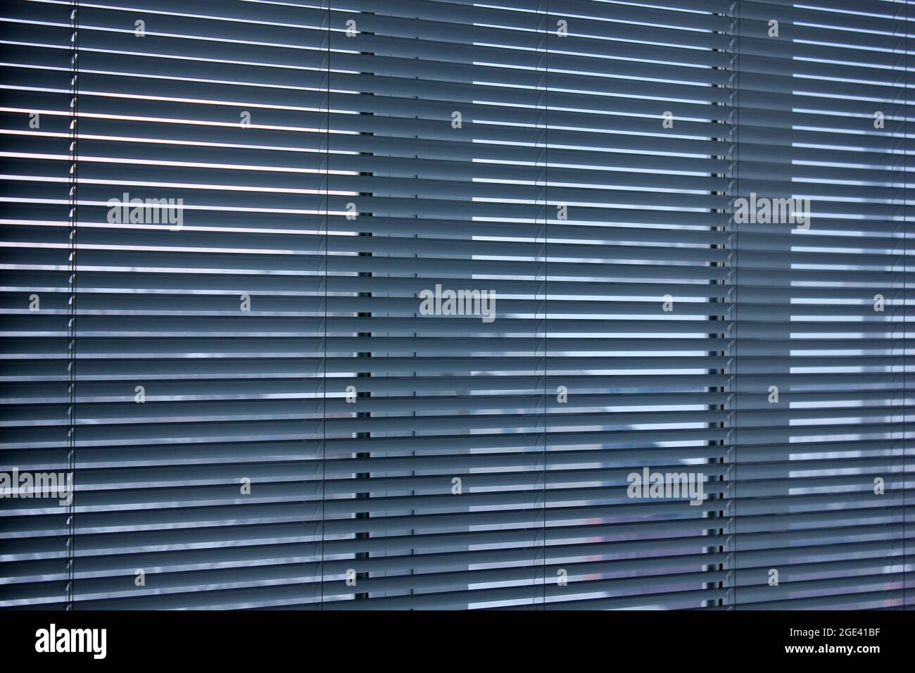 Blinds on the window. Ajar window Stock Photo - Alamy