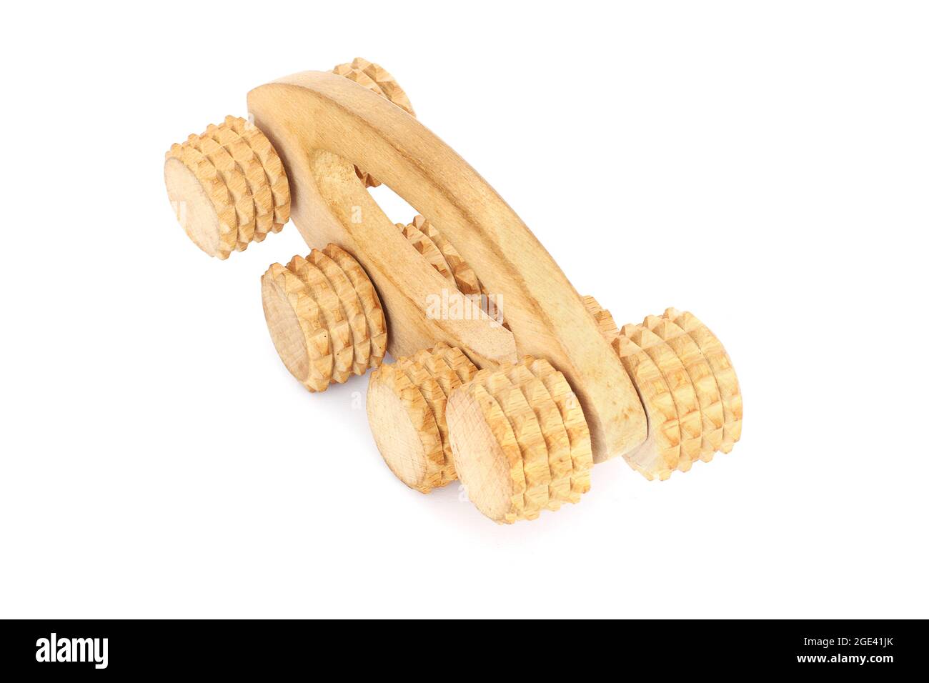 Wooden massager on white background Stock Photo - Alamy