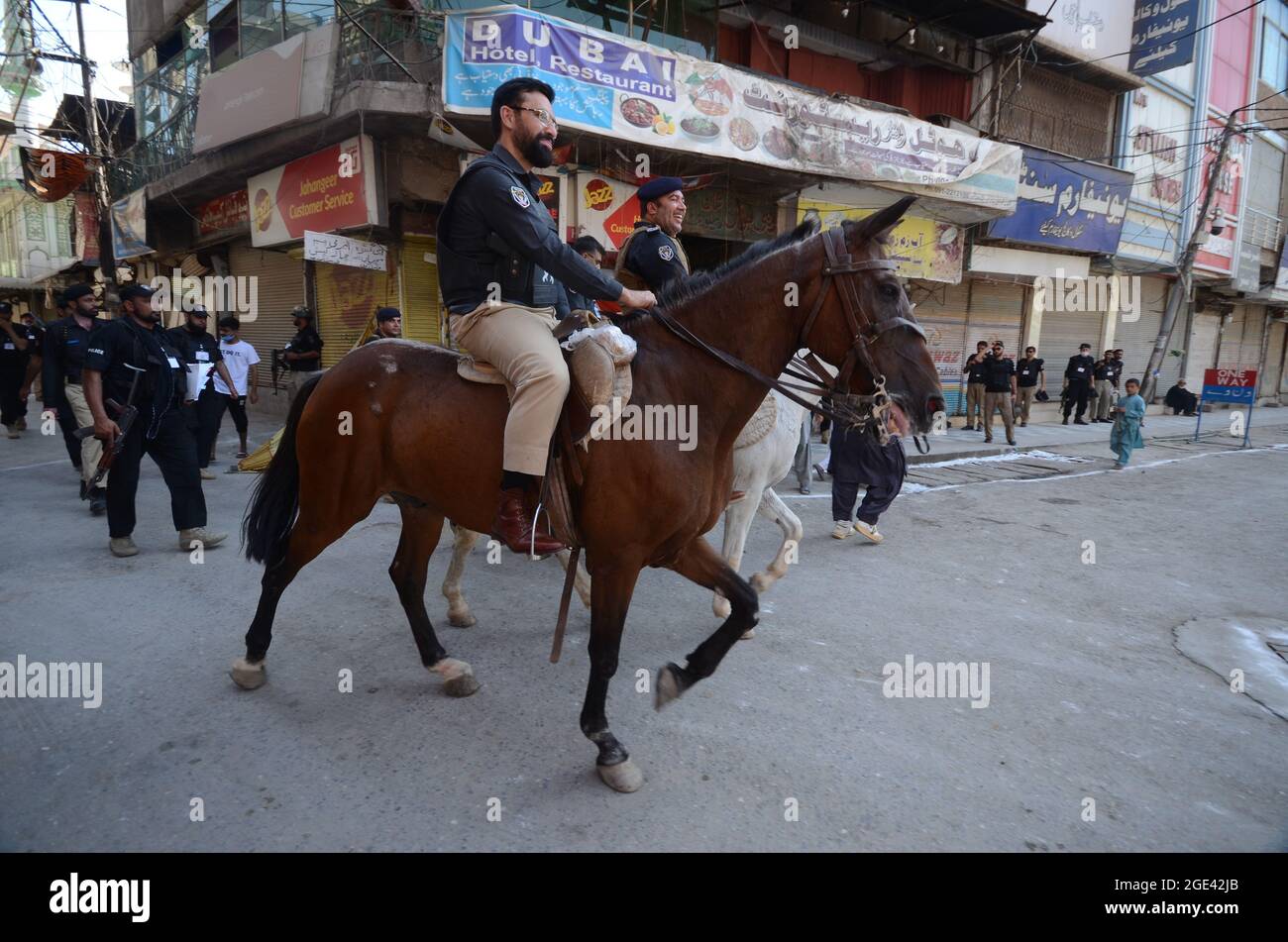 Peshawar, Pakistan. 16th Aug, 2021. Shiite Muslims attend Muharram ...