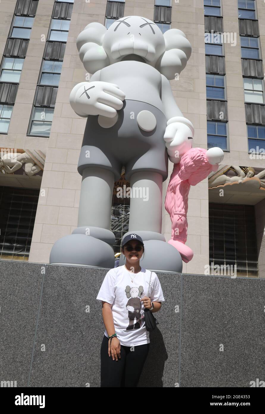 New York, New York, USA. 16th Aug, 2021. A view of the new 18-foot tall ...