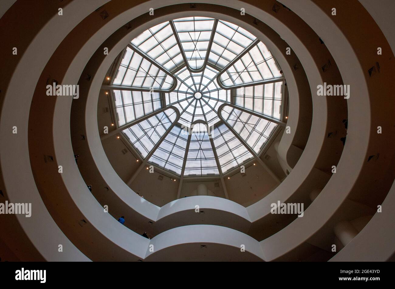 Large atrium within the Guggenheim Museum, Manhattan, New York City ...