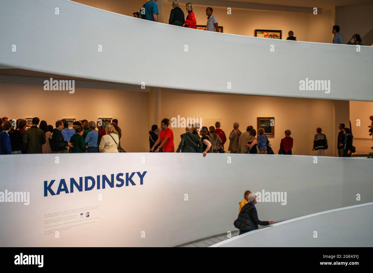 Large atrium within the Guggenheim Museum, Manhattan, New York City ...