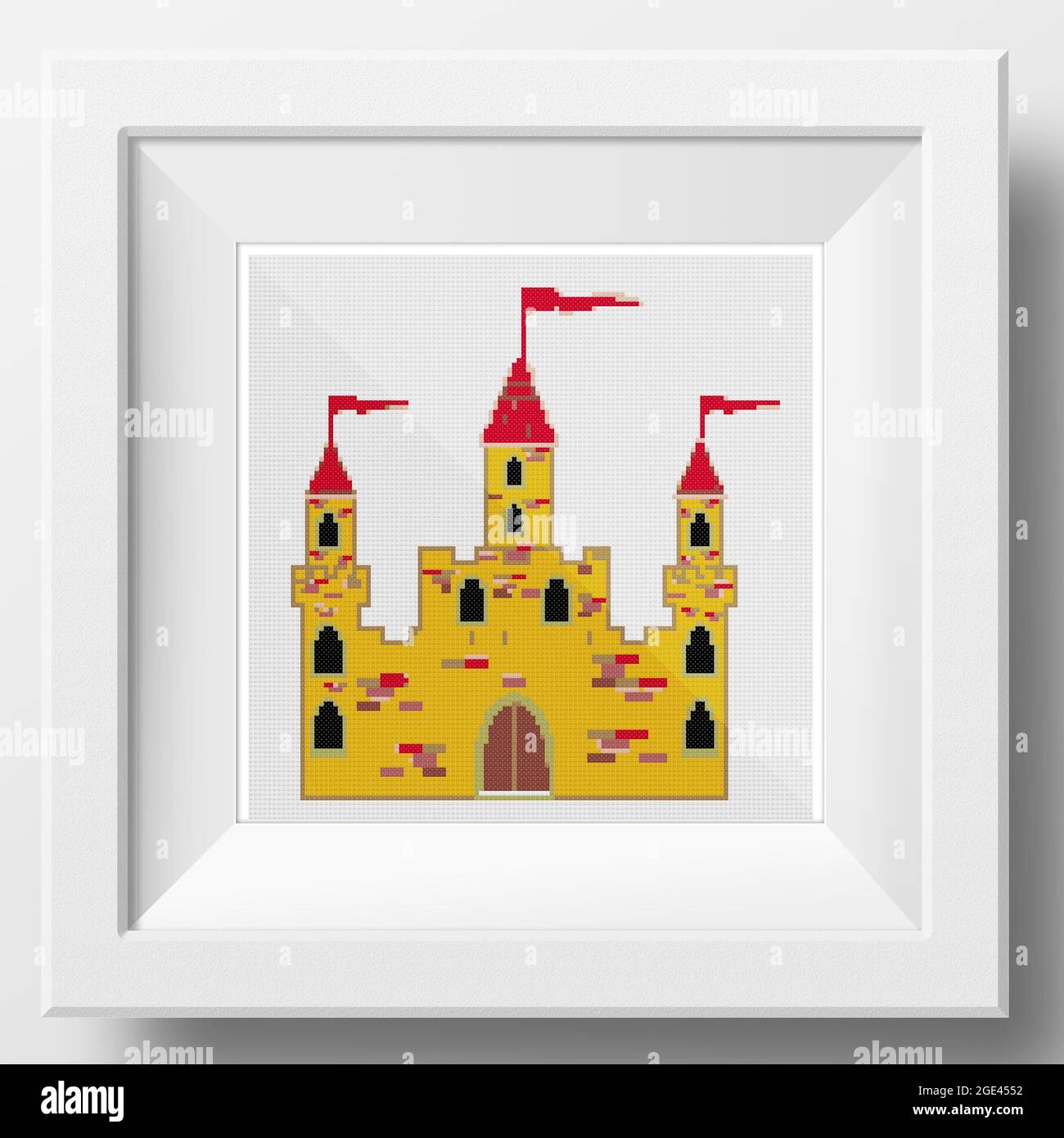 Cartoon fairy tale castle tower. Medieval stone castle with towers ...