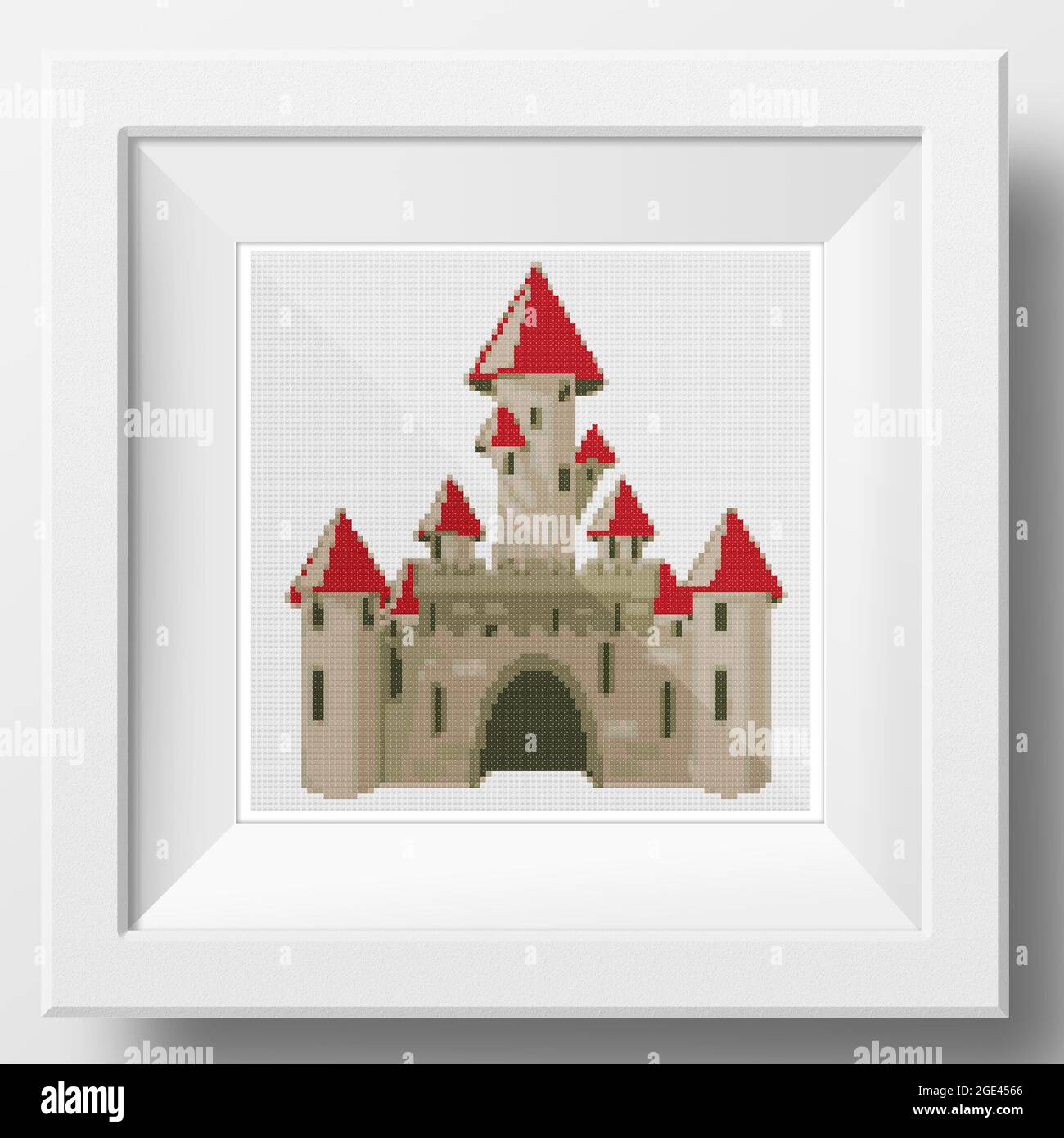 Cartoon fairy tale castle tower. Medieval stone castle with towers ...
