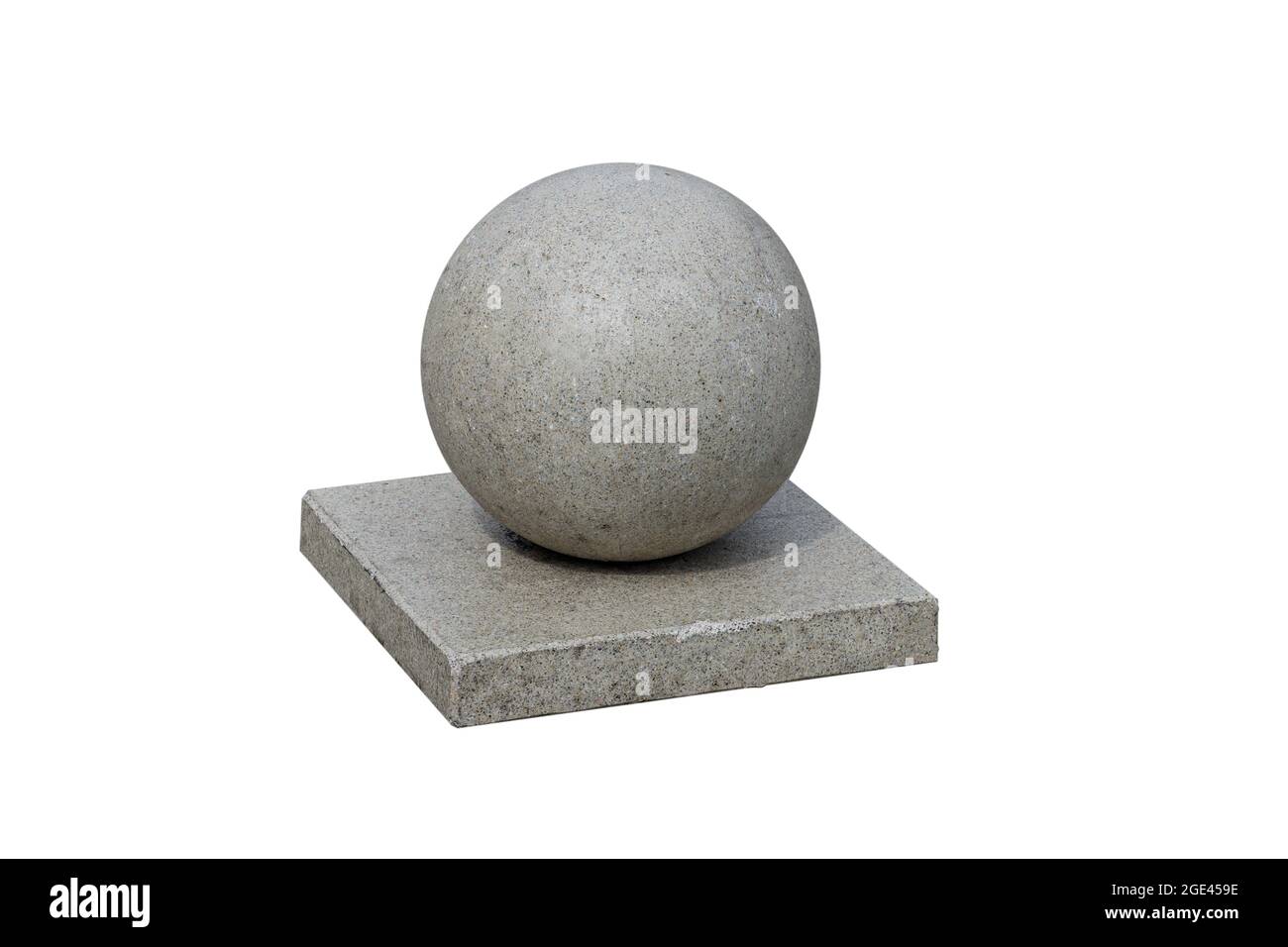 gray stone ball isolated on white background. High quality photo Stock ...