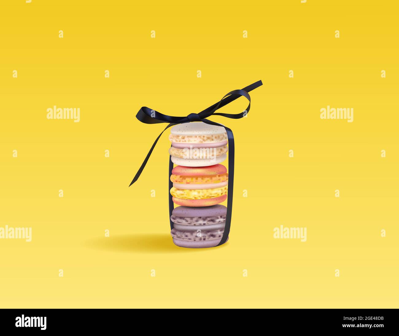 Macaroon top view Stock Vector Images - Alamy