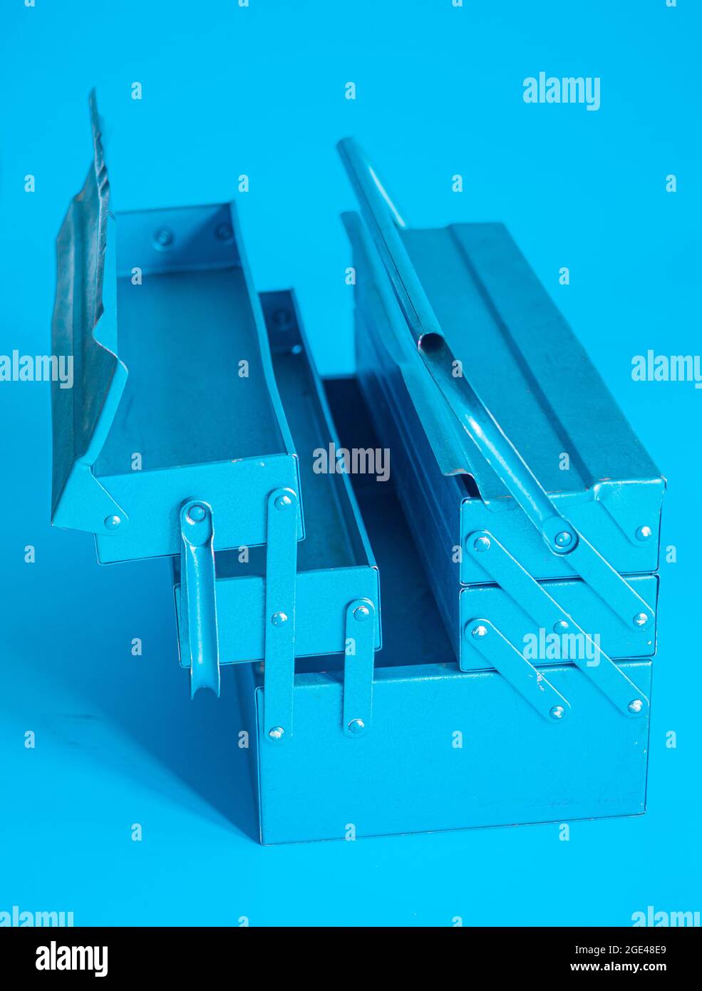 Vertical shot of a blue box Stock Photo - Alamy