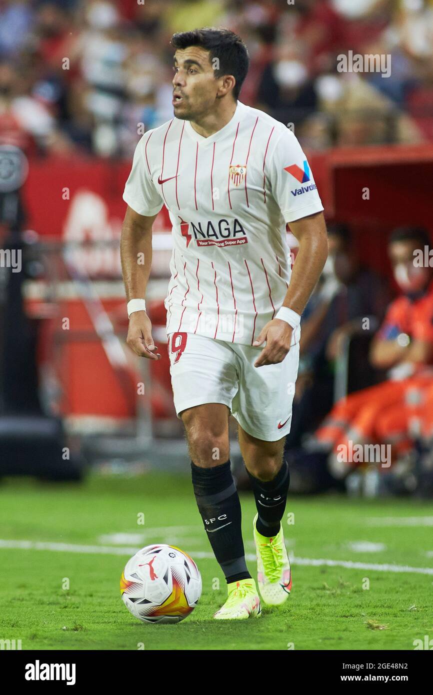 Marcos Acuna of Sevilla during the Spanish championship La Liga ...