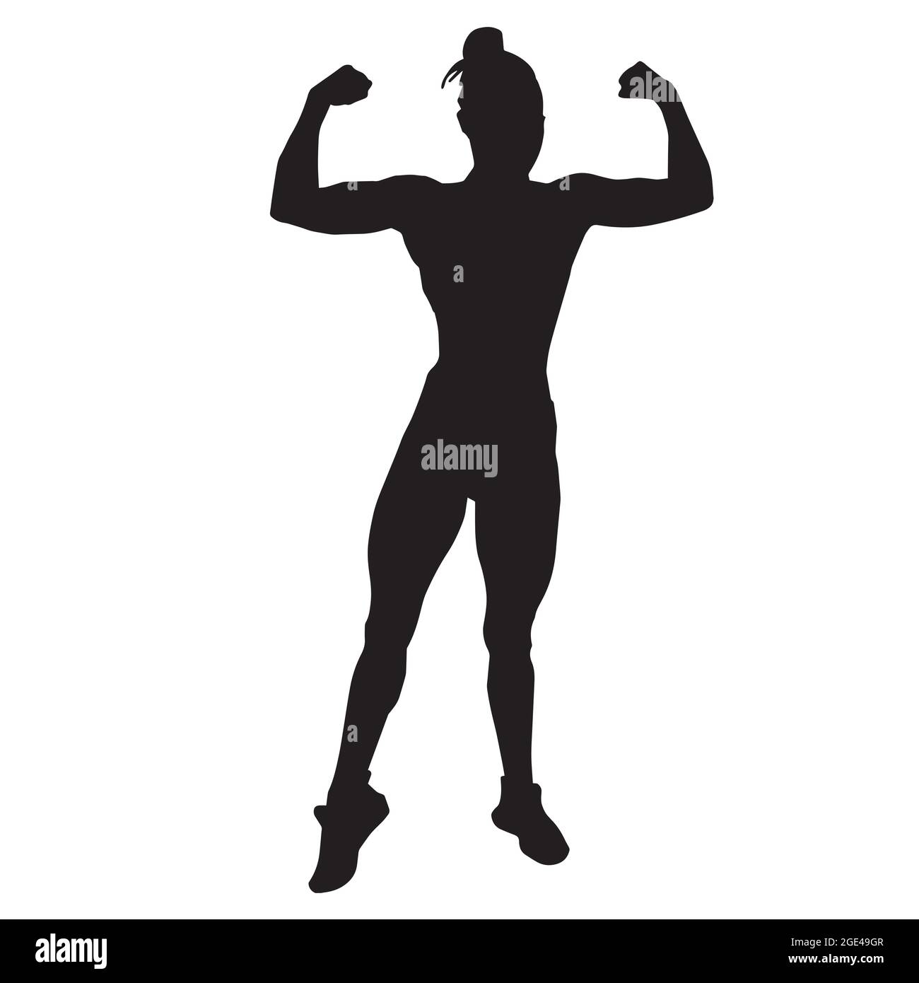 Body Builder Pose Stock Vector Images - Alamy
