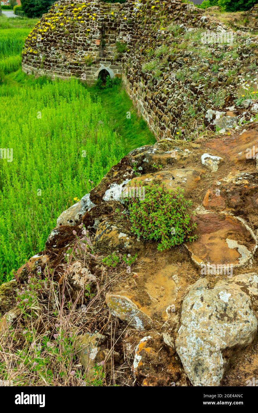 The ruins of Bolingbroke Castle a 13th century medieval castle in Old ...
