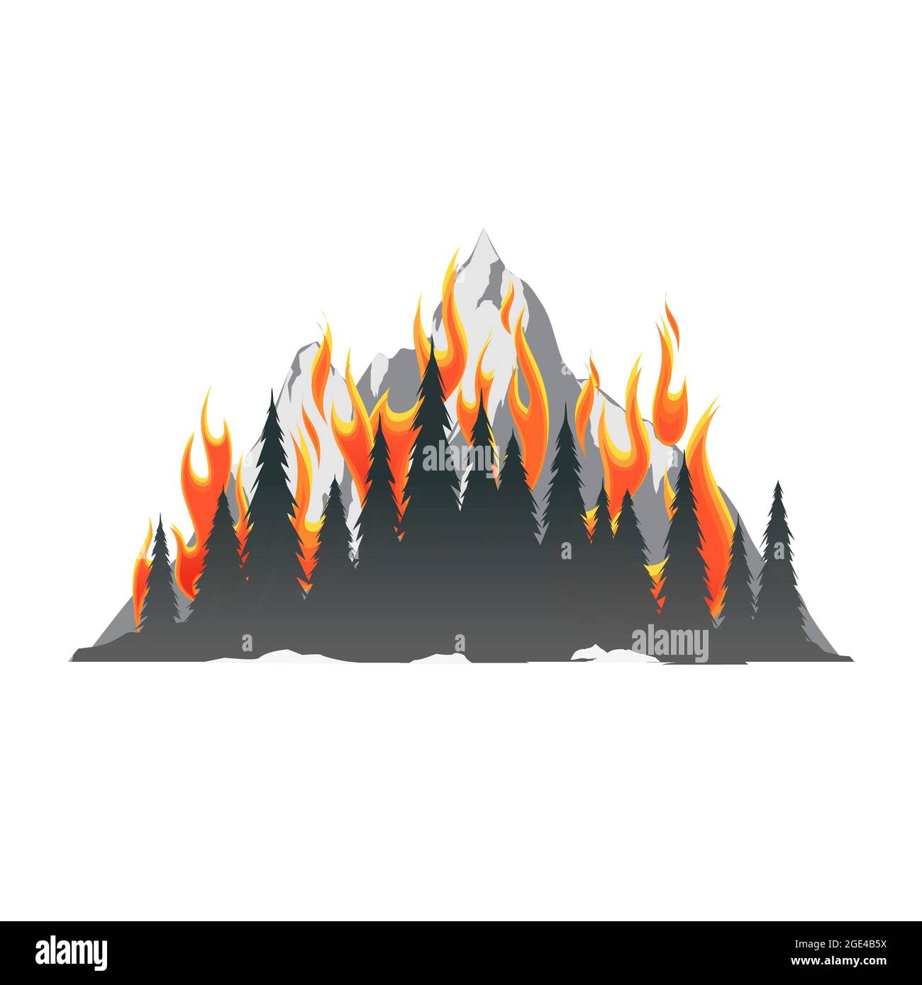 Cartoon burning tree hi-res stock photography and images - Alamy