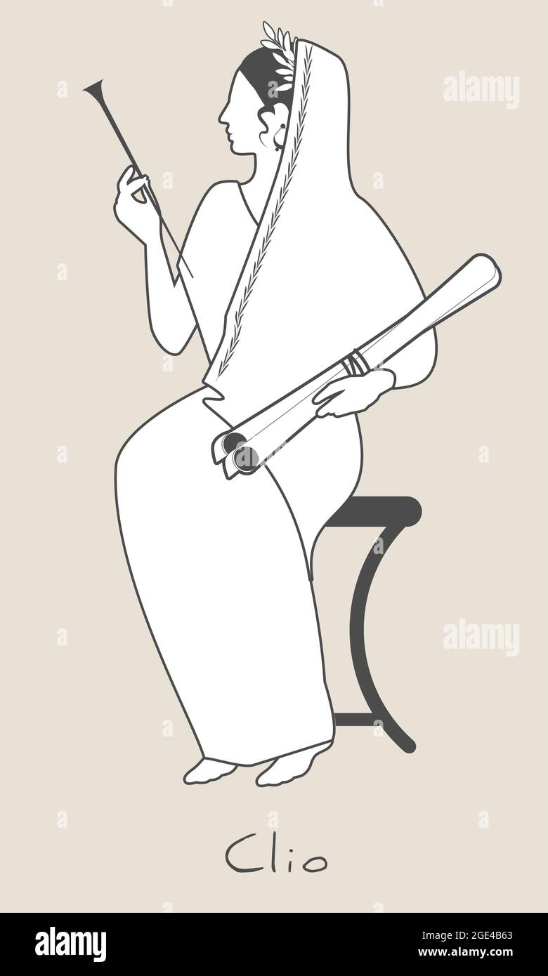 Greek muse clio Stock Vector Images - Alamy