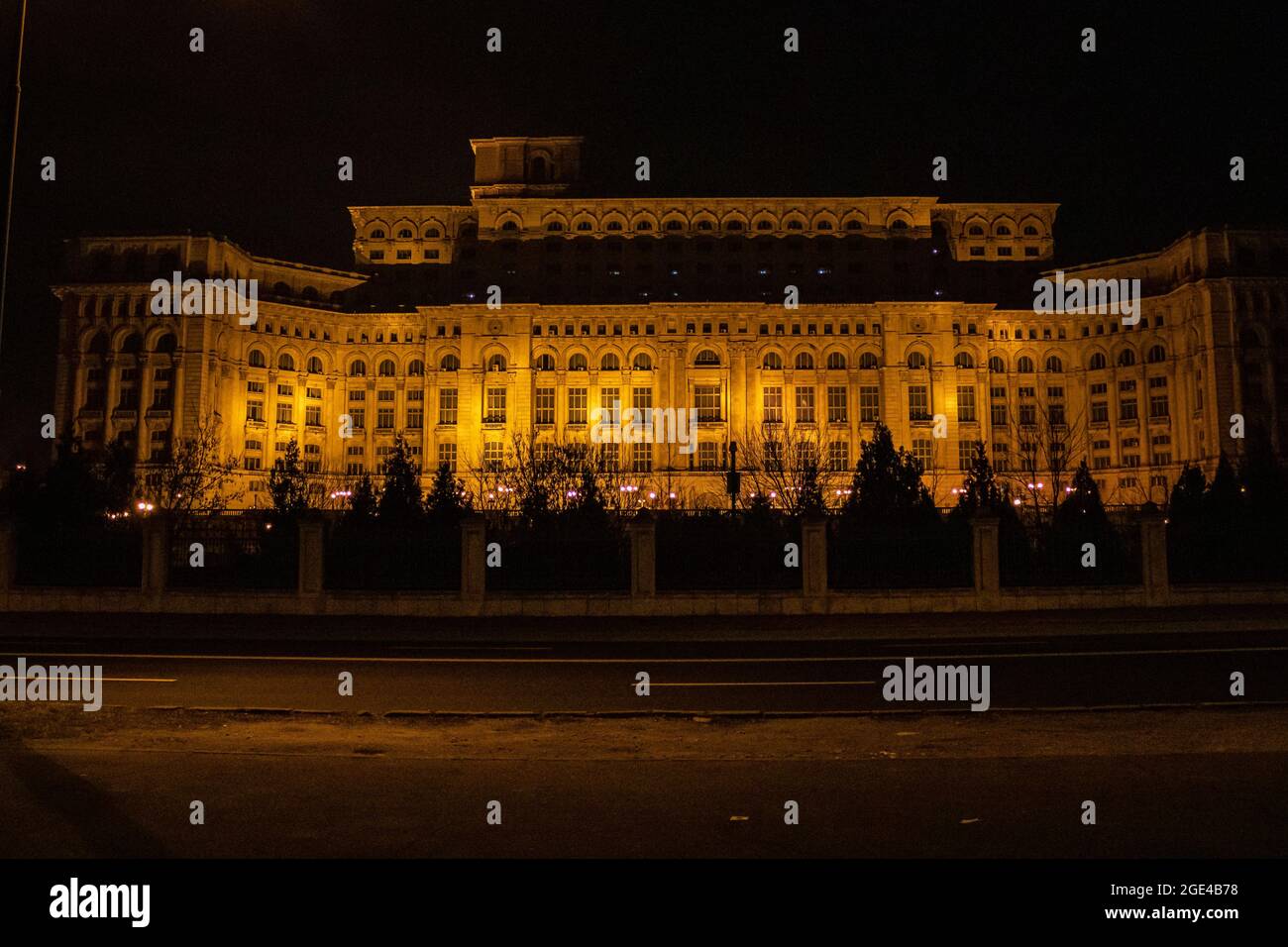 Palace of Parliament at night time, Bucharest, Romania Stock Photo - Alamy