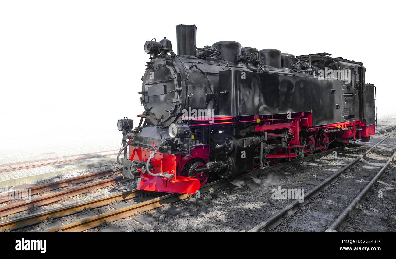 Ruegen narrow-gauge railway gradient isolated in white back Stock Photo ...