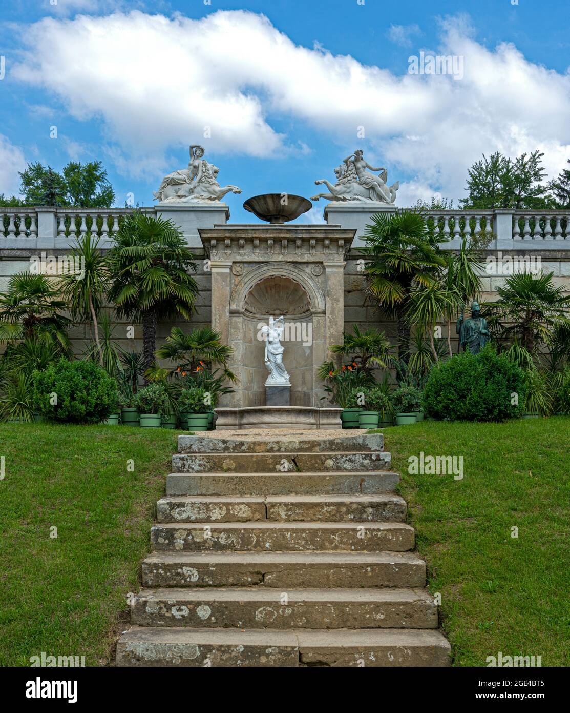 Historical Busts And Sculptures In The Sanssouci Palace Park In Potsdam ...