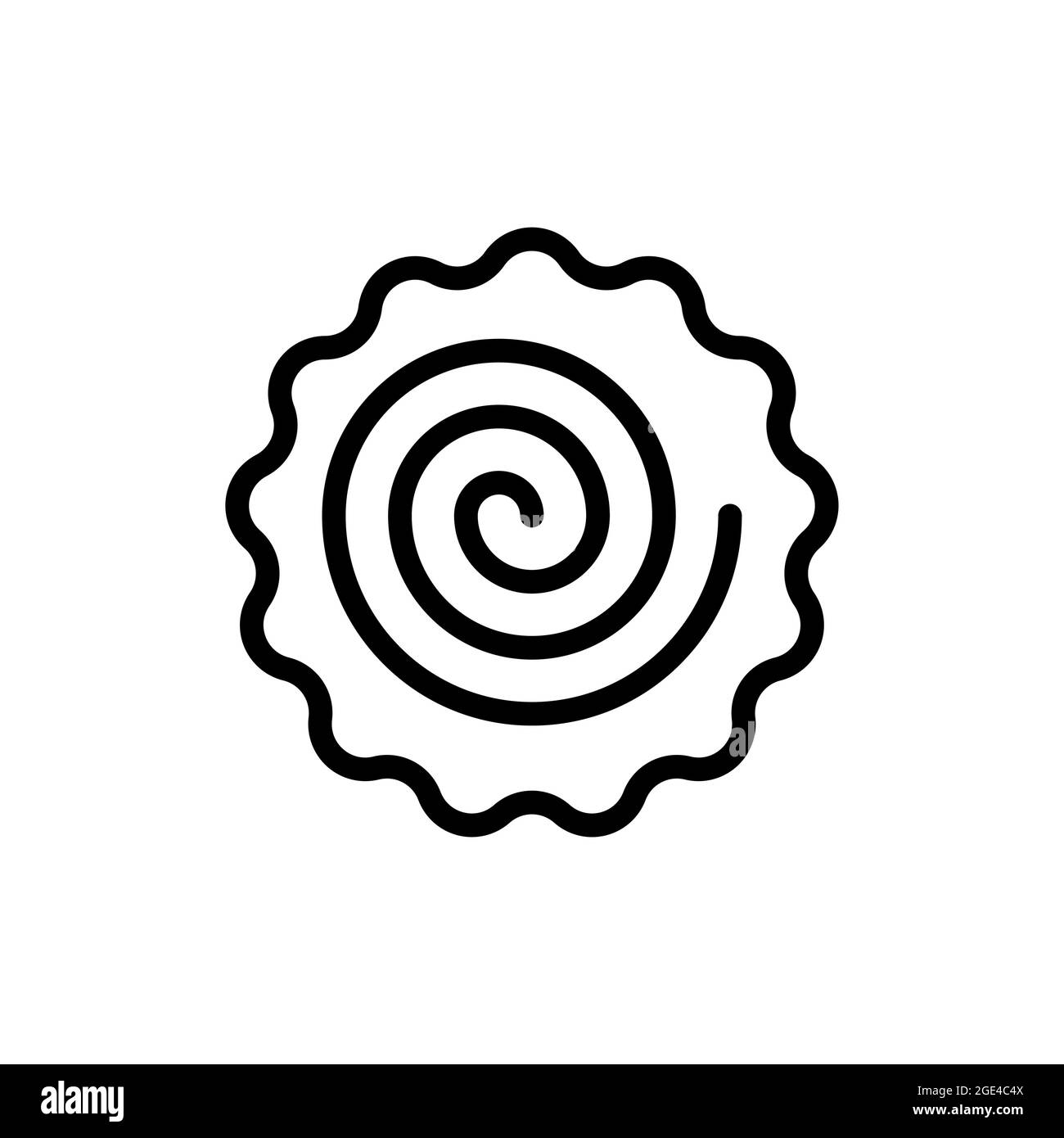 Narutomaki or kamaboko surimi vector outline icon Stock Vector Image ...