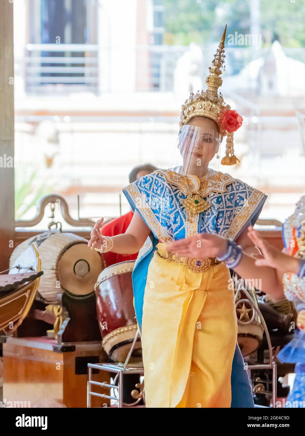NAKHONPATHOM ,THAILAND-FEBRUARY 14,2021:Traditional Thai dance with ...