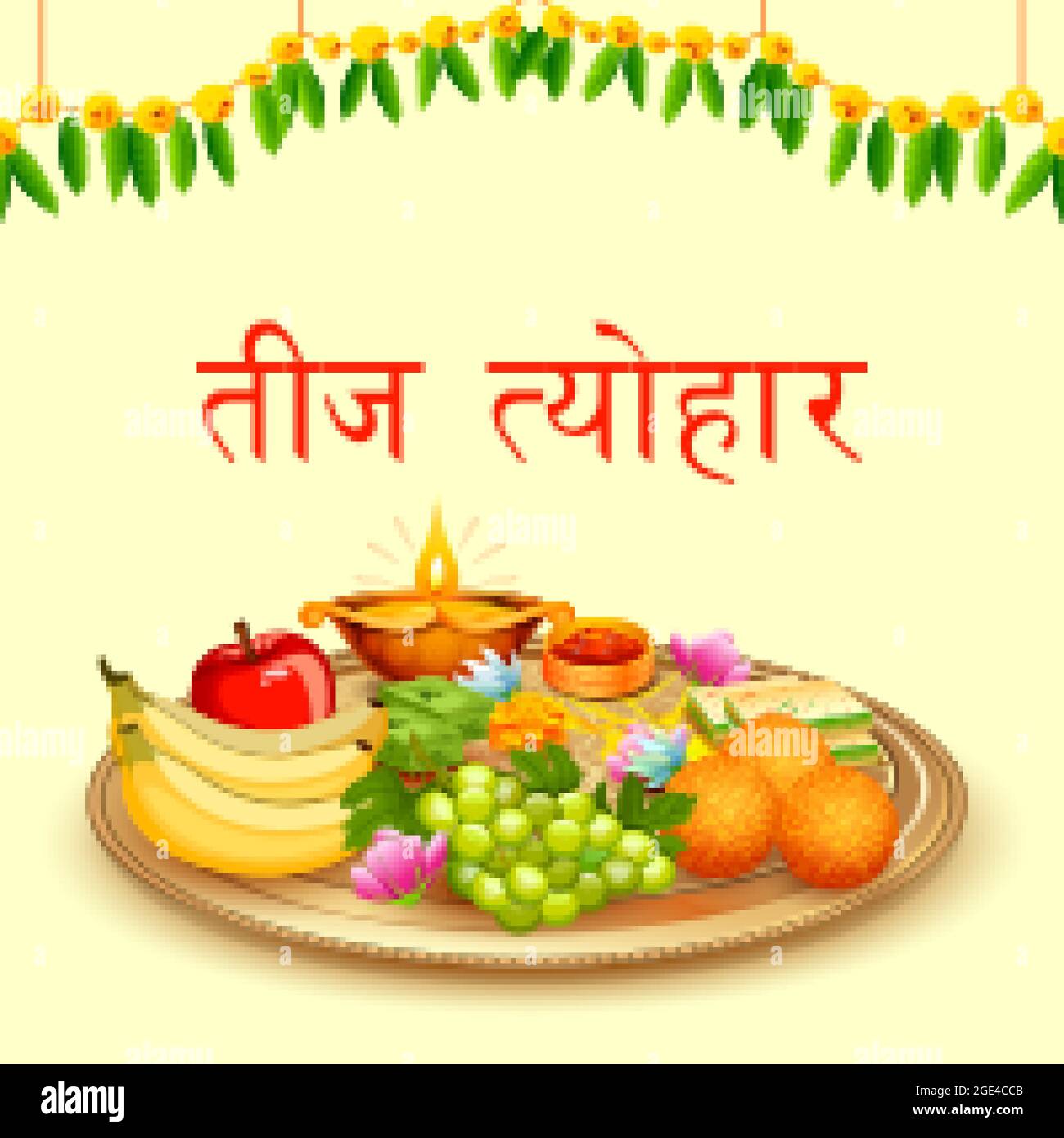 Diwali Thali Stock Vector Images - Alamy