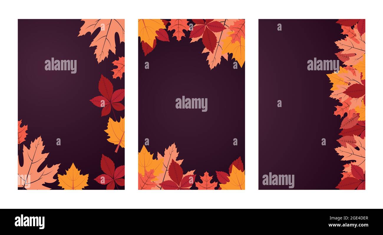 Three autumn banners vector hi-res stock photography and images - Alamy