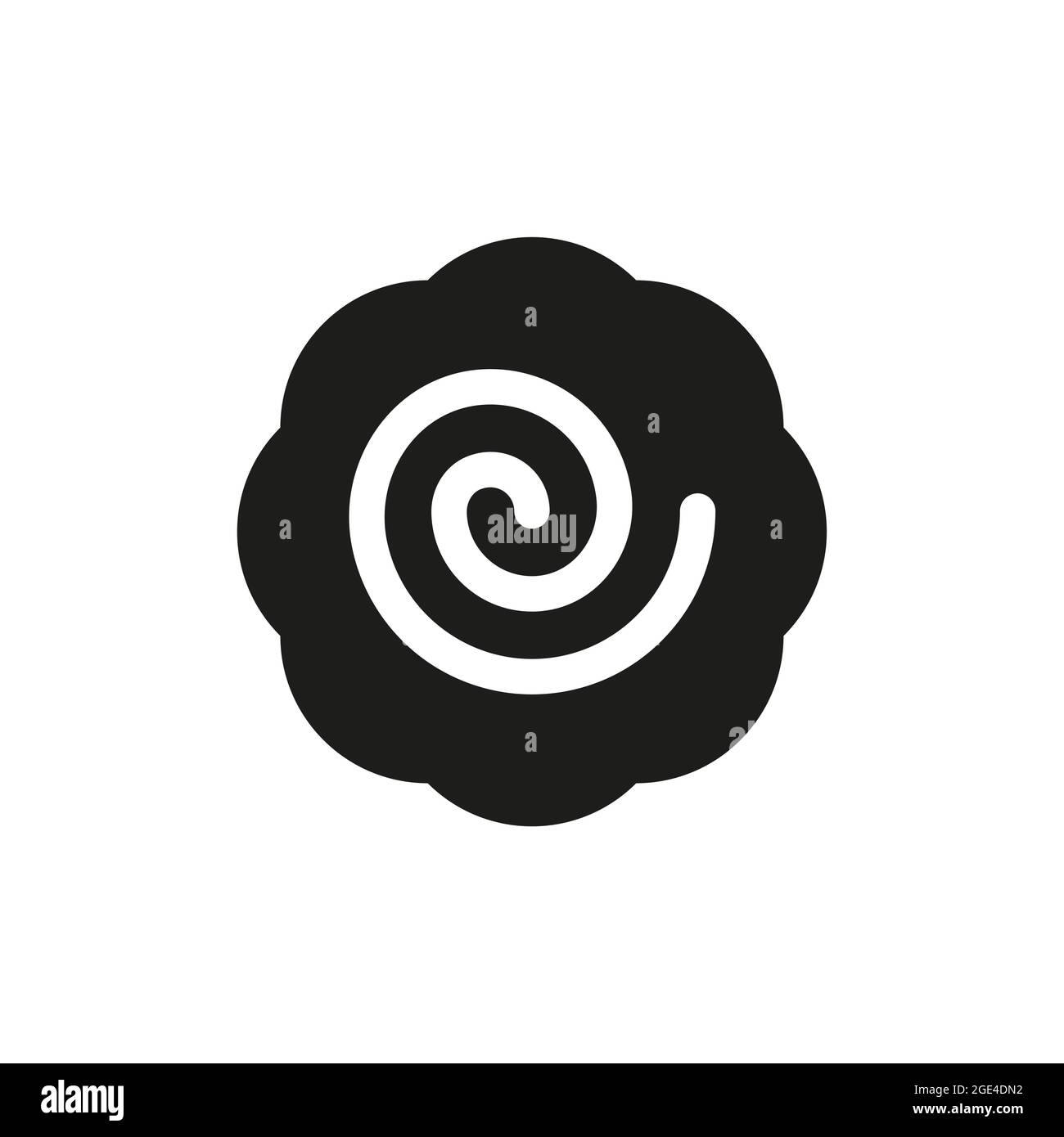 Narutomaki or kamaboko surimi vector filled icon Stock Vector Image ...