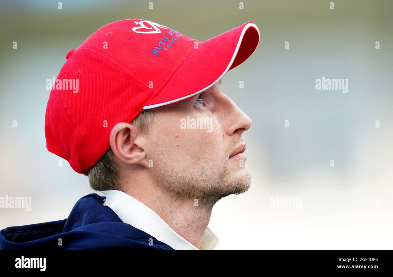 England's Joe Root speaks to the media after day five of the cinch ...
