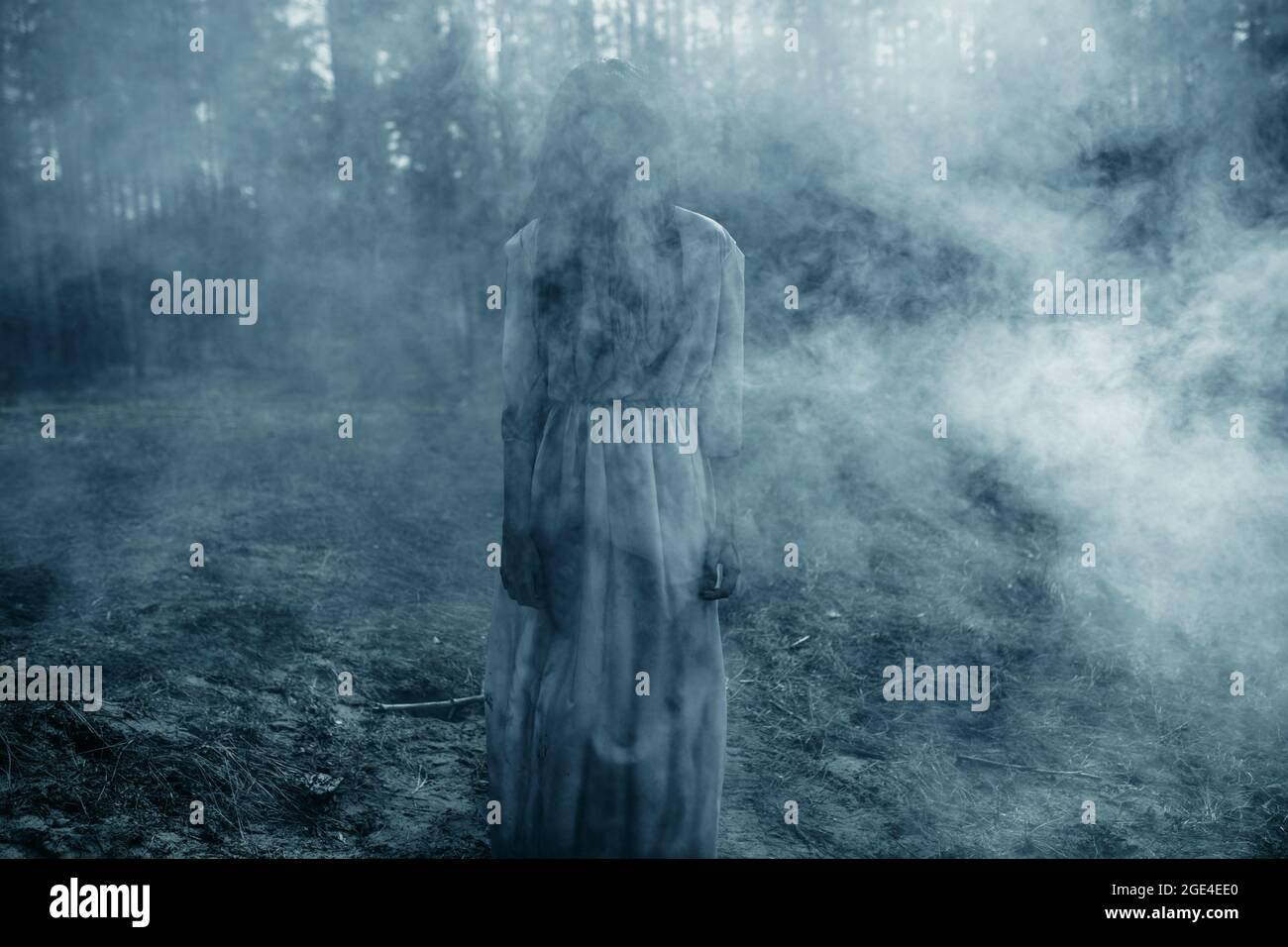 Long Black Hair Scary High Resolution Stock Photography and Images - Alamy