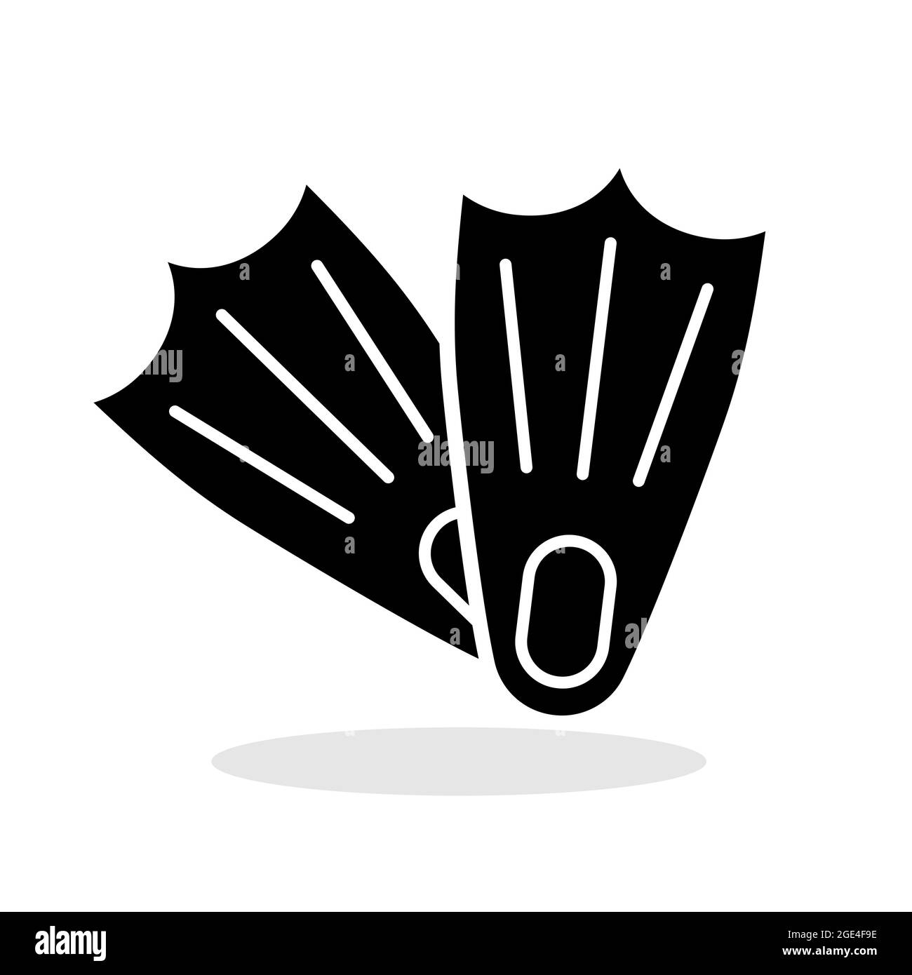 Flippers icon. Vector illustration. Flippers vector icons. Black ...