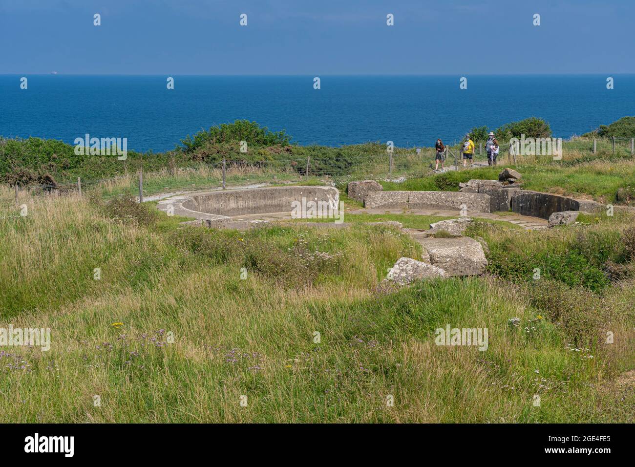 Pointe-Du-Hoc, France - 08 03 2021: Viewpoint from La Pointe-Du-Hoc ...