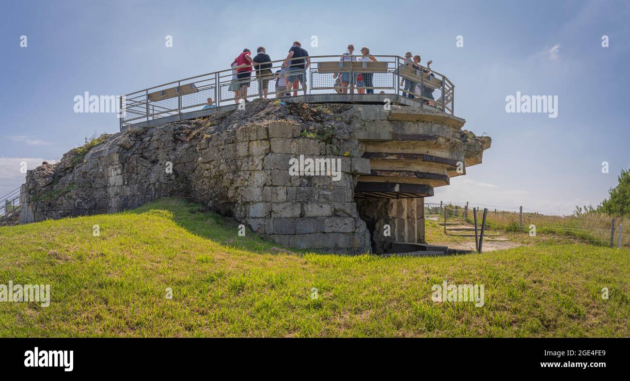 Pointe-Du-Hoc, France - 08 03 2021: Viewpoint from La Pointe-Du-Hoc ...