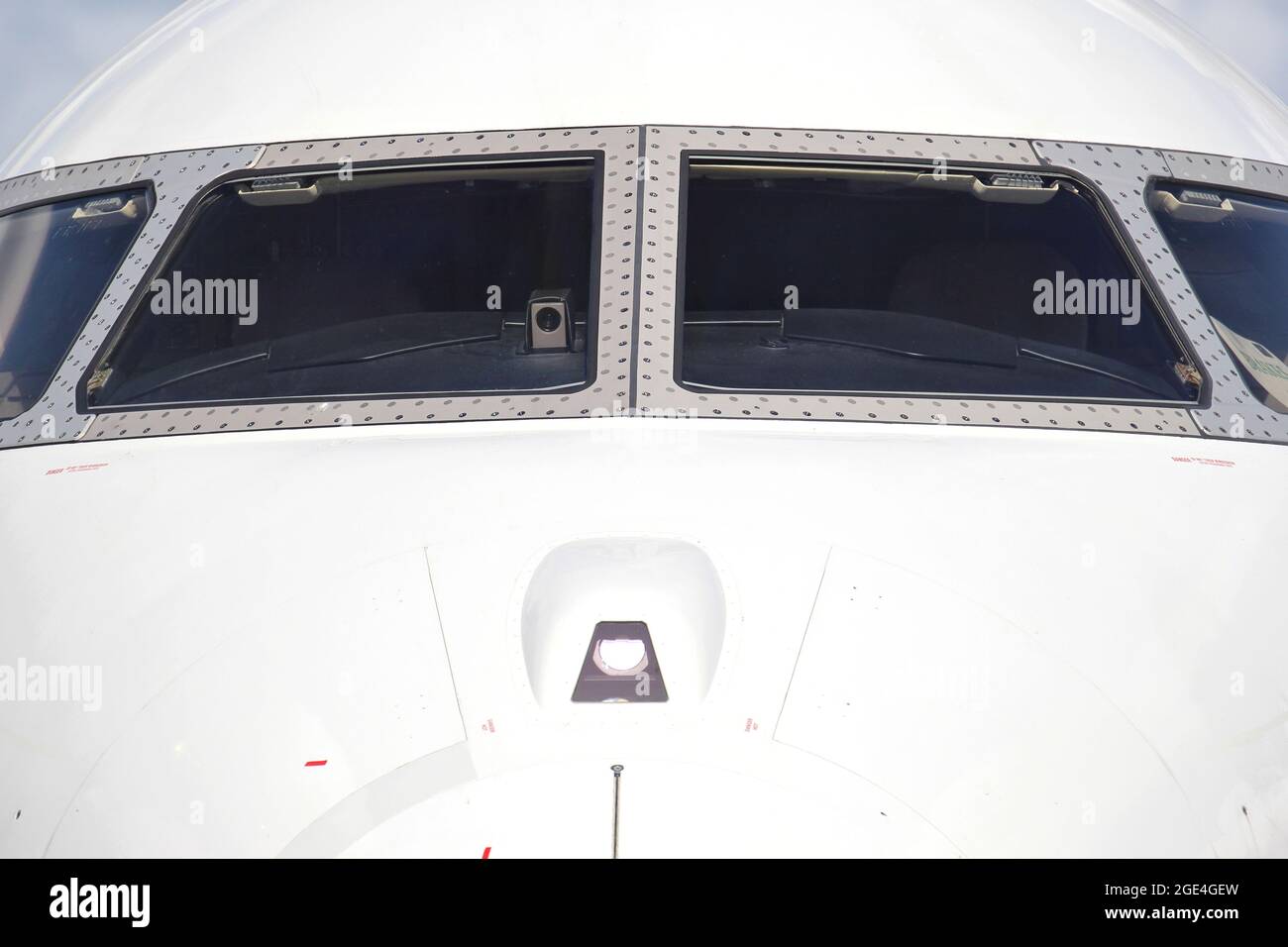 front view of a business jet Stock Photo - Alamy