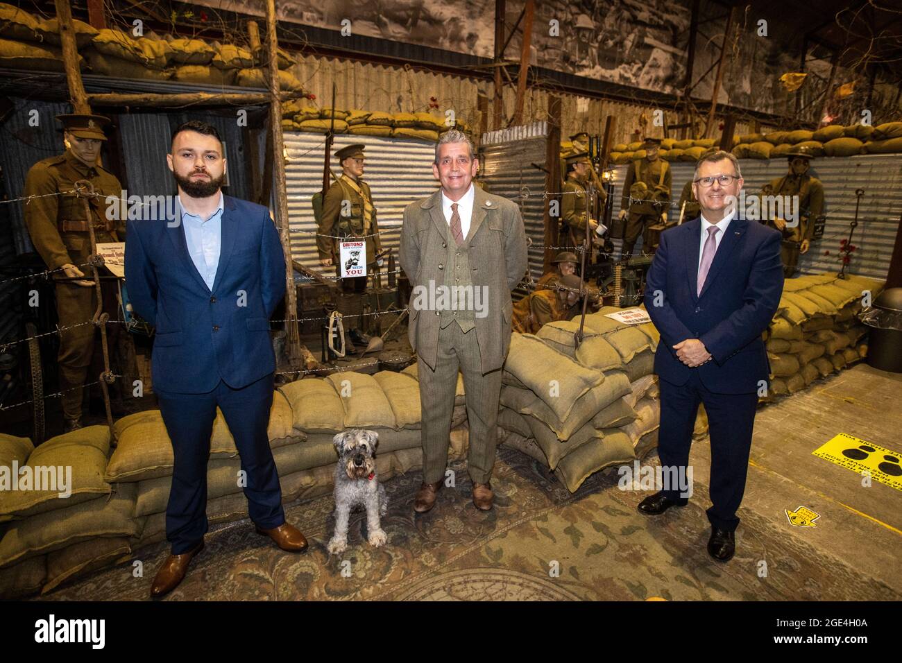 (Left-right) Trustee David McKim, founder David McCallion and leader of ...