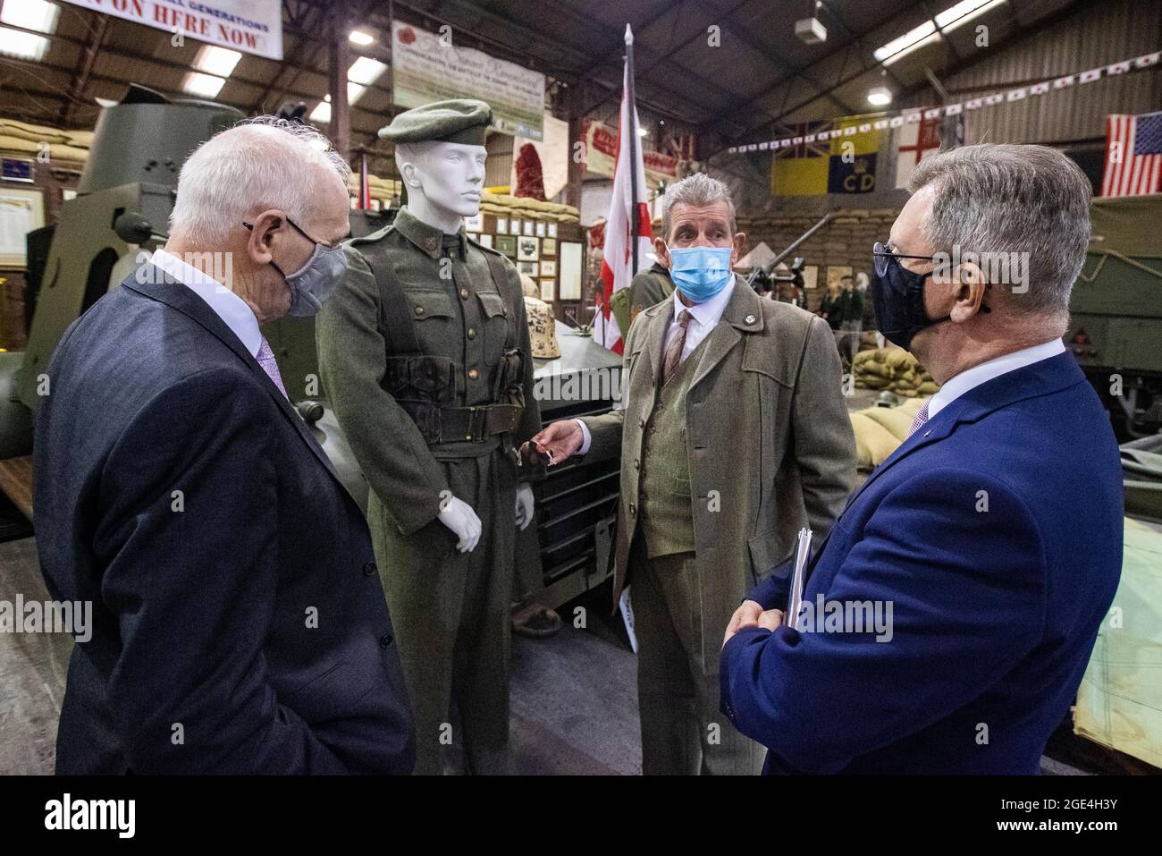 (Left-right) Lord William McCrea, DUP leader Sir Jeffrey Mark Donaldson ...