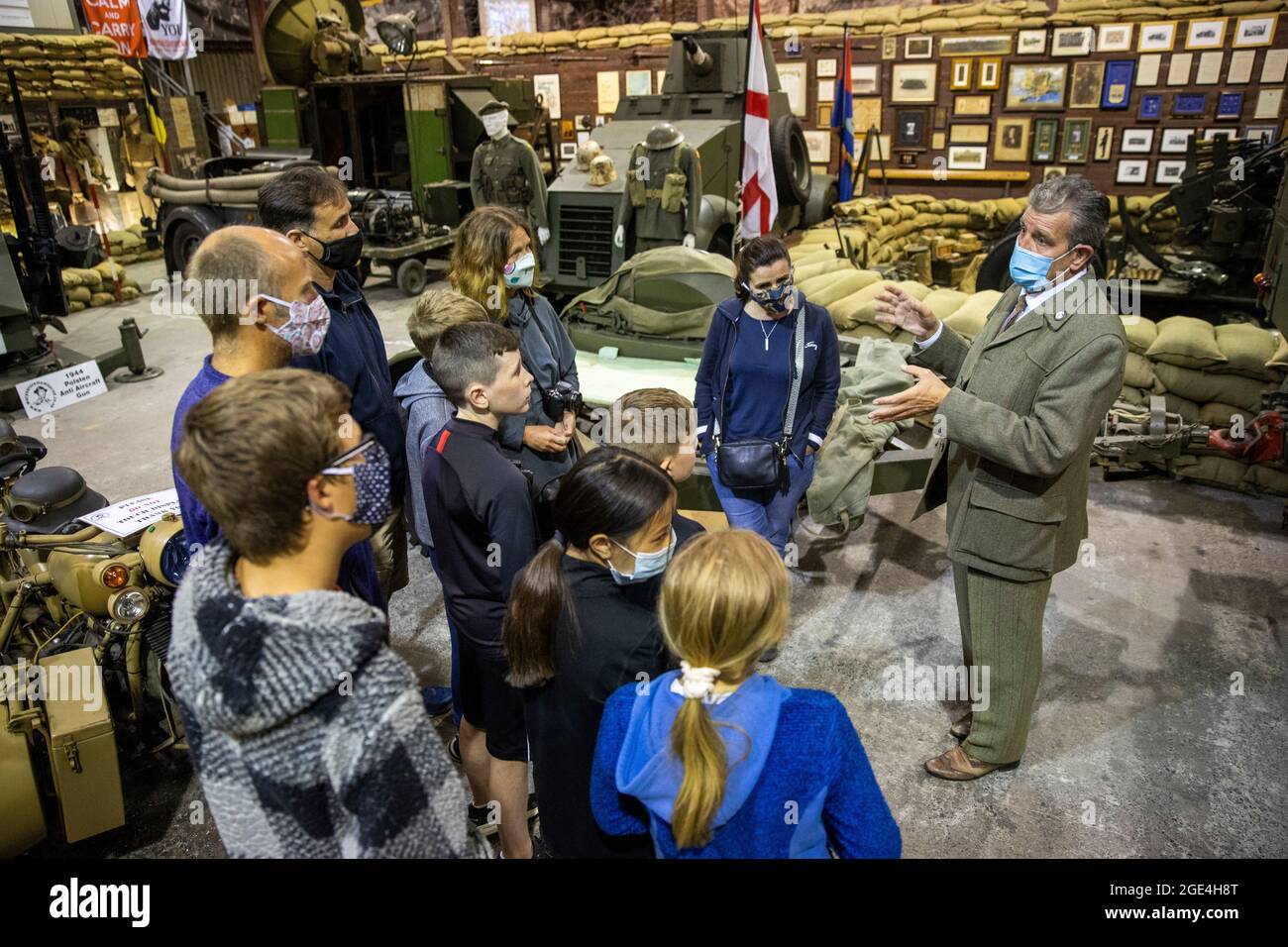 Founder David McCallion speaks to a tour group from Dublin, Ireland, at ...