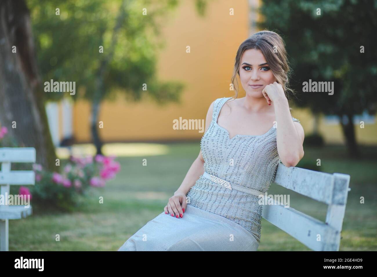 Shallow focus shot female sitting hi-res stock photography and images ...