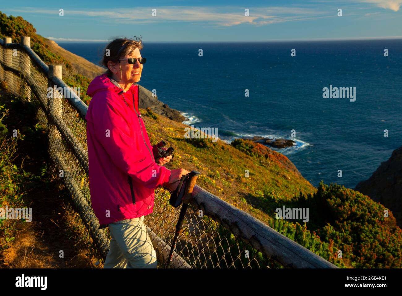 Headland Trail view, Port Orford Heads State Park, Oregon Stock Photo ...