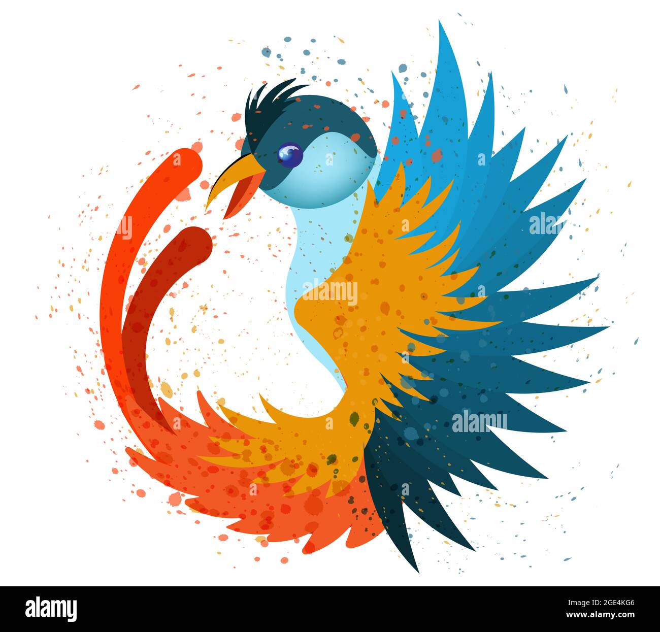 Vector image of an exotic bird. National symbol of the country ...