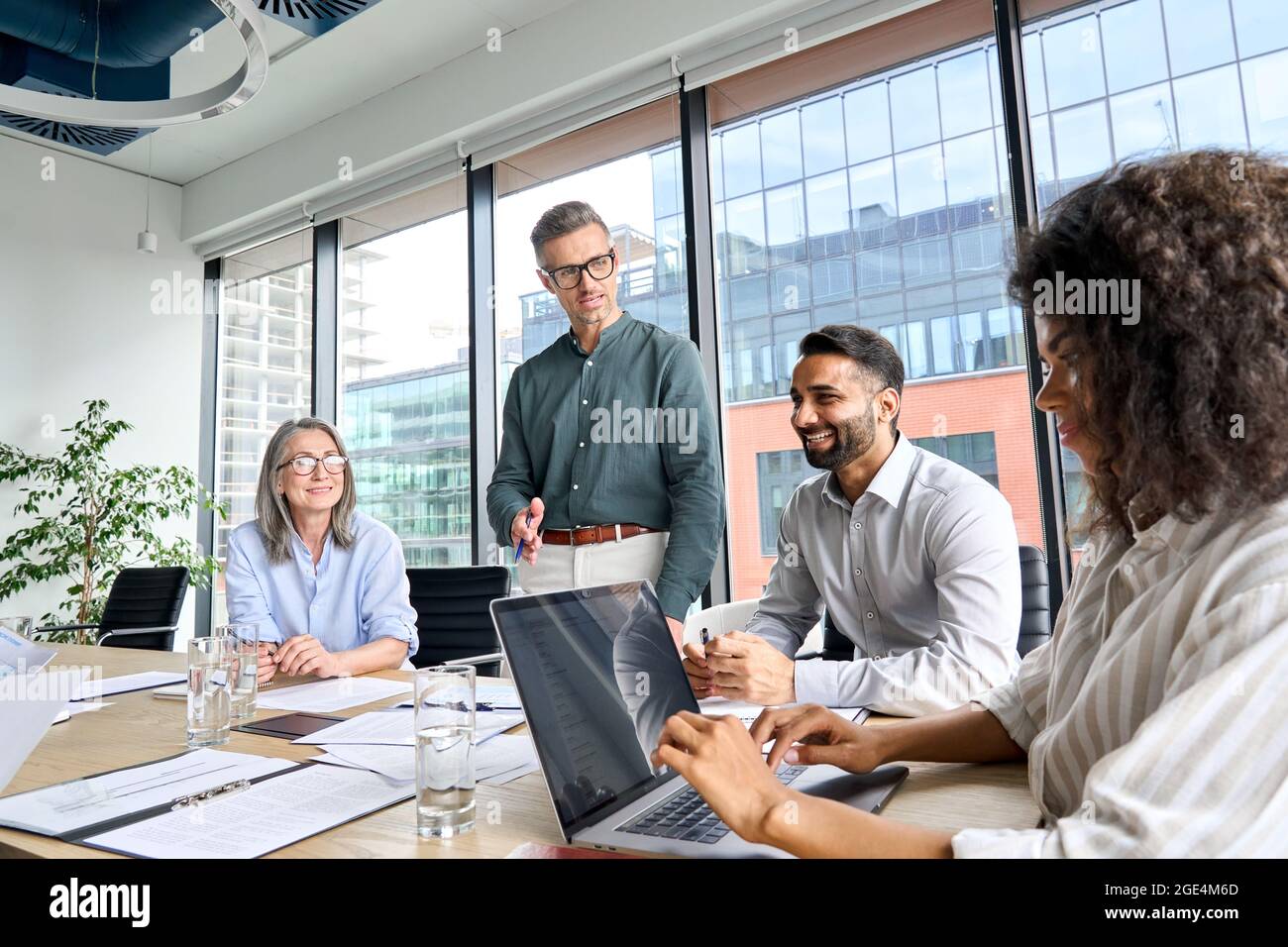 Modern boardroom table hi-res stock photography and images - Alamy