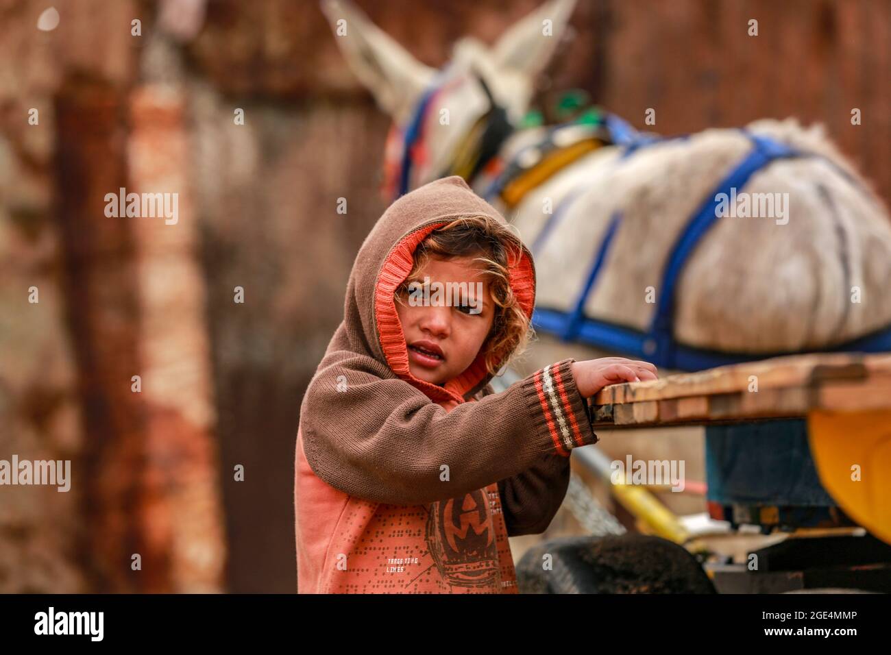 Portrait of a Palestinian Child. Gaza City Stock Photo - Alamy