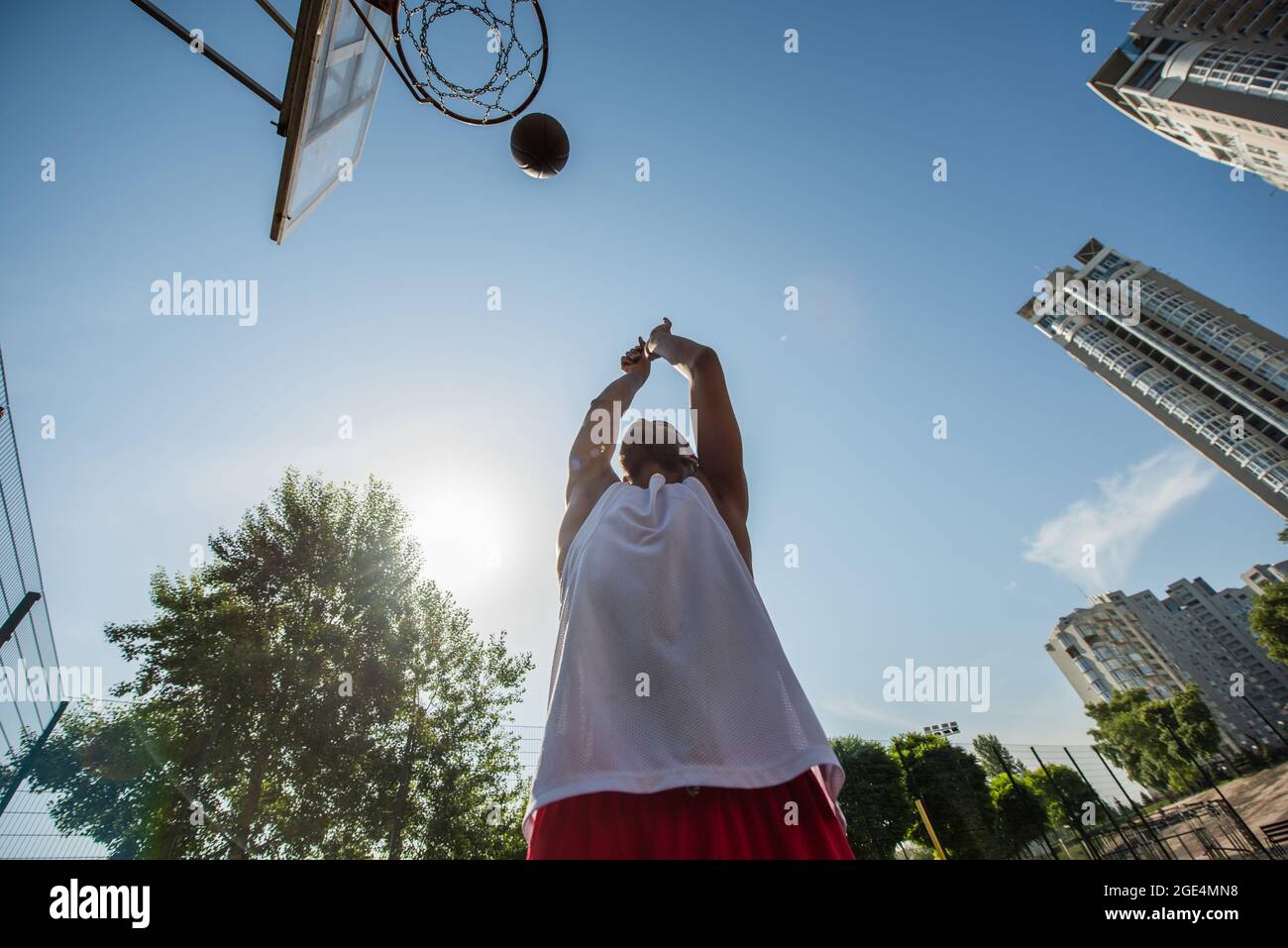 Man playground back view hi-res stock photography and images - Alamy