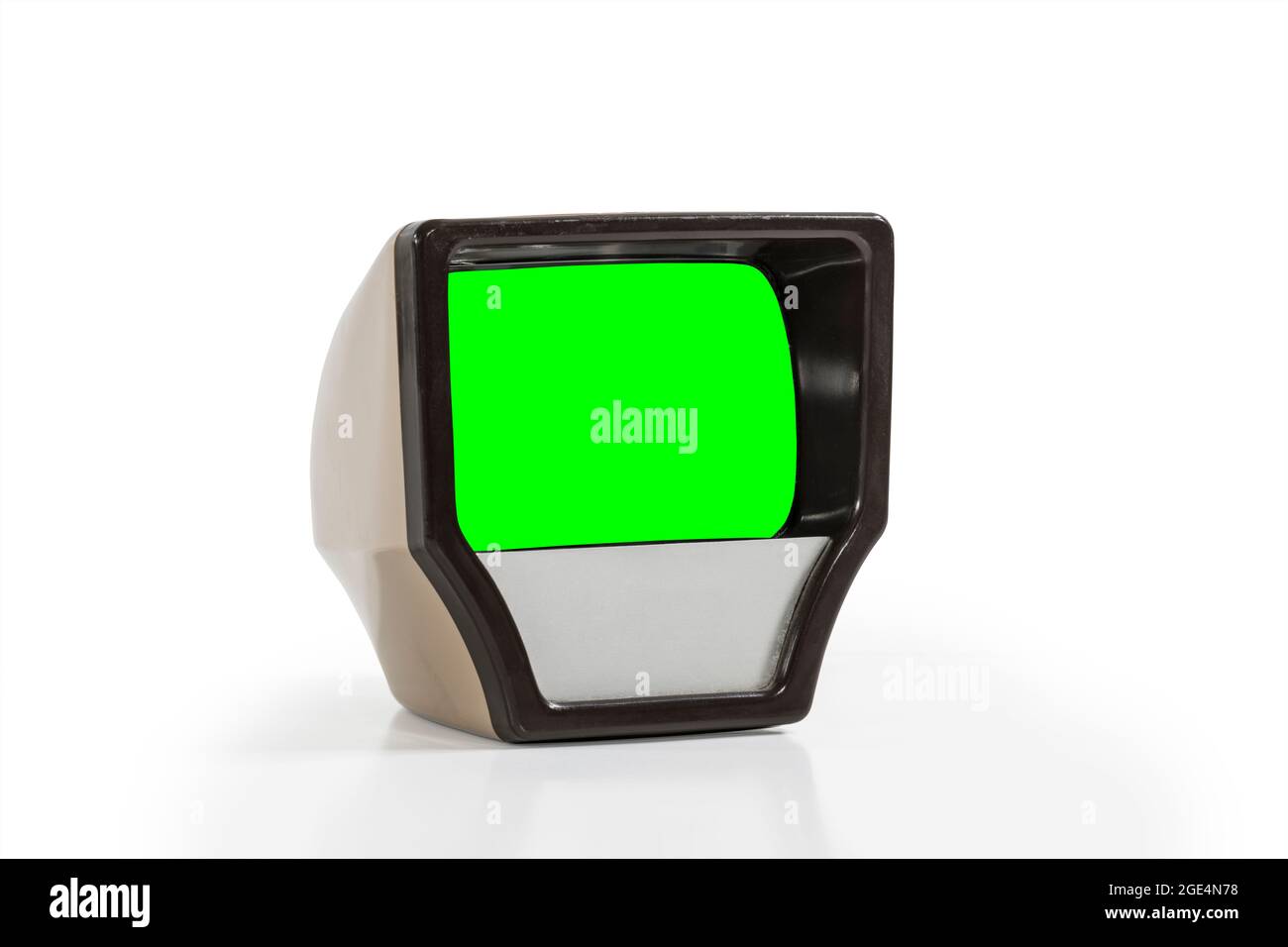Old slide viewer with chroma green screen and white background Stock ...