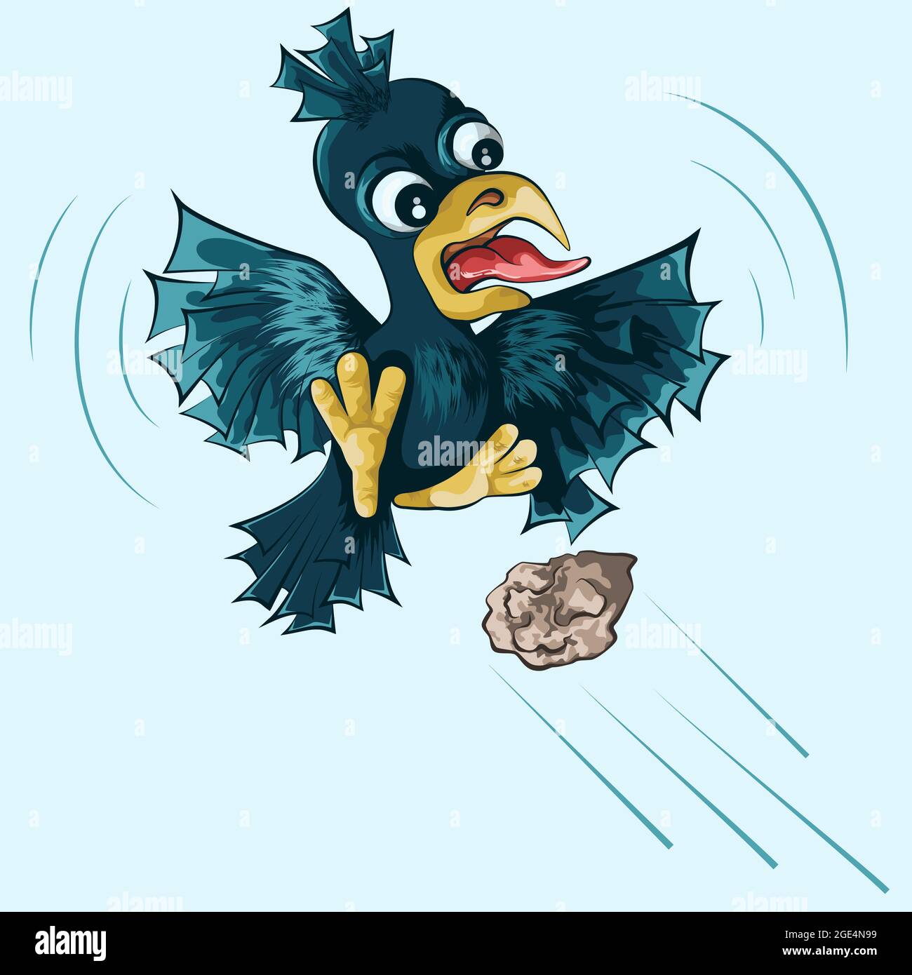 Soaring bird blue sky Stock Vector Images - Alamy