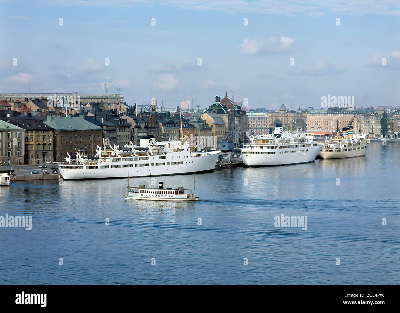 The view over the Stockholm, Sweden harbor in 1960 Stock Photo - Alamy